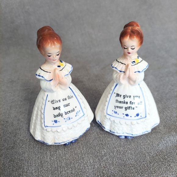 Enesco | Dining | Vintage Kitchen Prayer Salt Pepper Shakers Set Womens ...